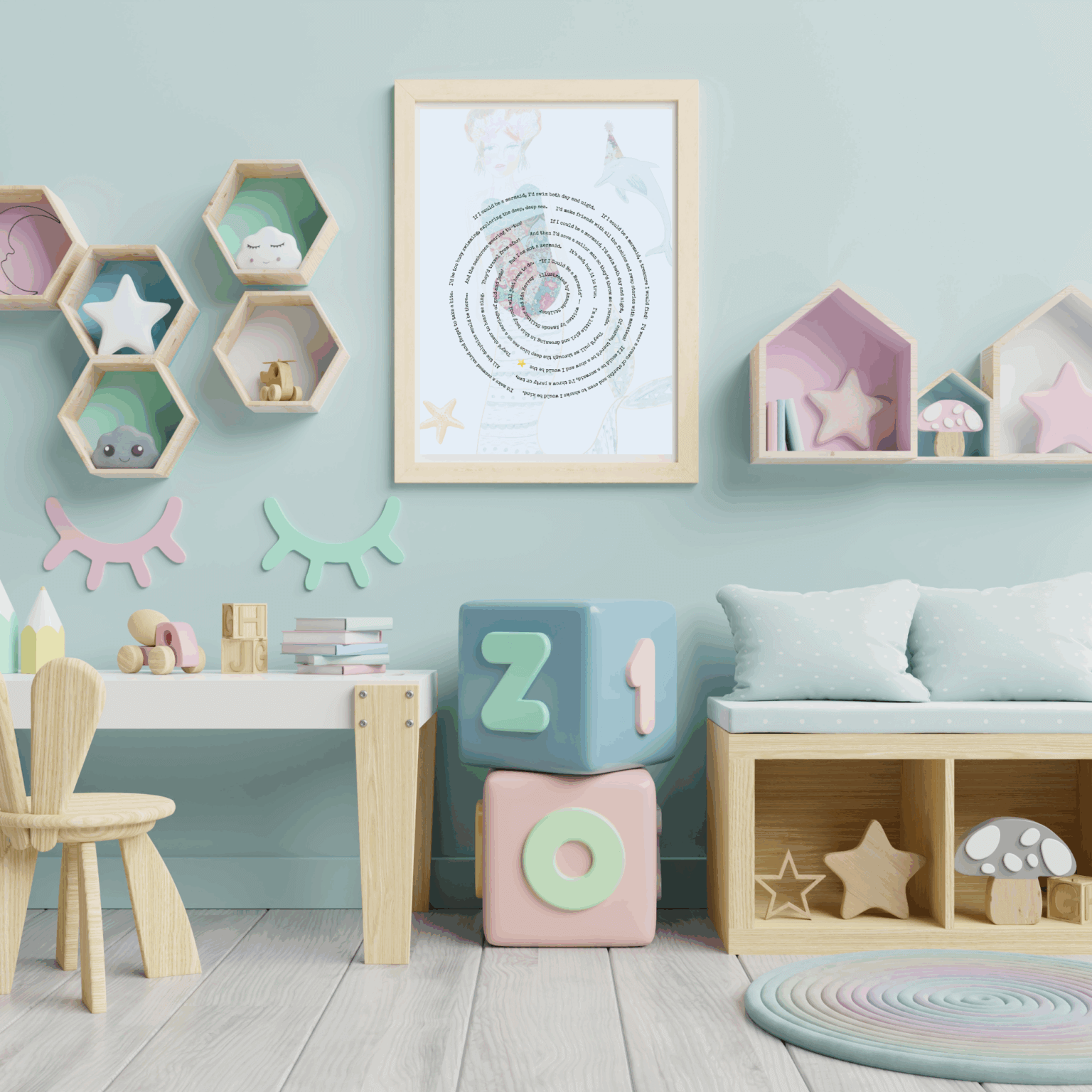 Mermaid Printable -- Counting Numbers 1 - 12 FREEBIES