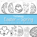 Spring Printables Coloring Pages -- April and May