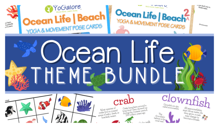 Ocean Theme for Preschoolers: Fact Posters and Yoga Pose Cards