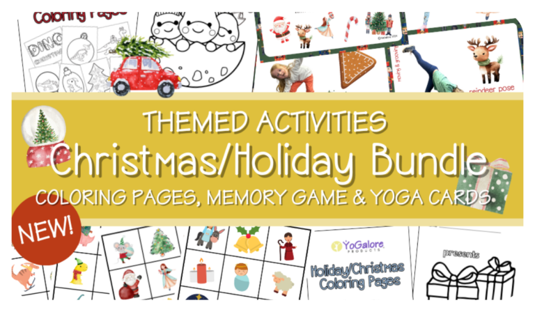 Christmas Holiday Coloring Pages for Preschoolers • Yogalore And More