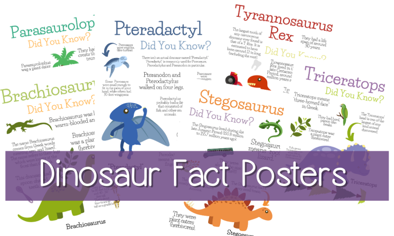 Dinosaur Fun Facts -- Fun, Educational and Printable!